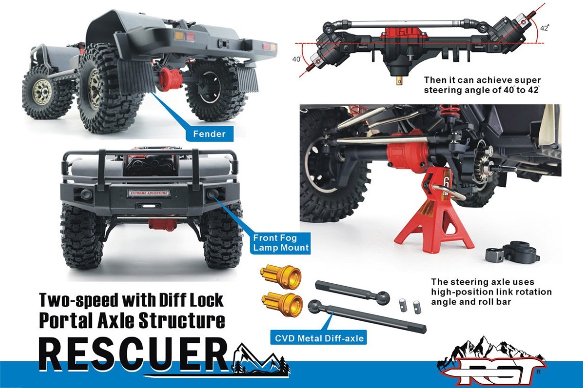 RGT RESCUER CRAWLER 1/10 NEGRO