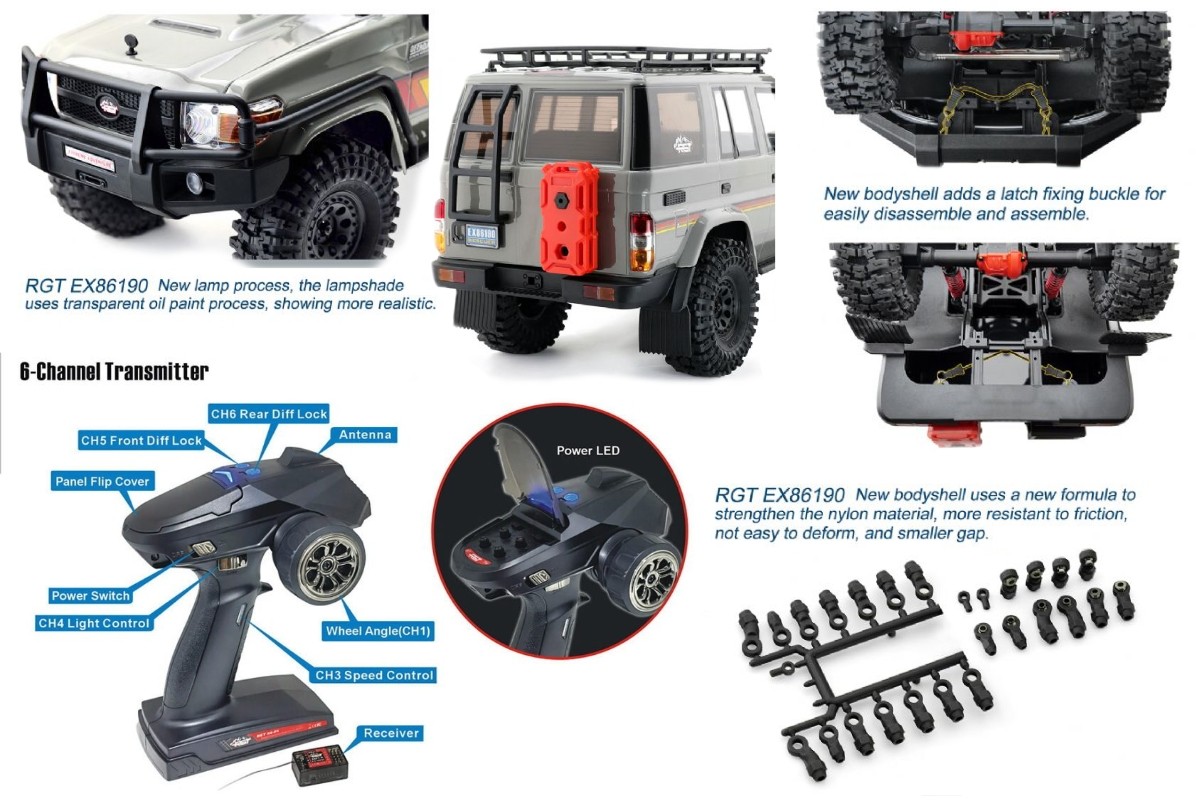 RGT RESCUER CRAWLER 1/10 NEGRO